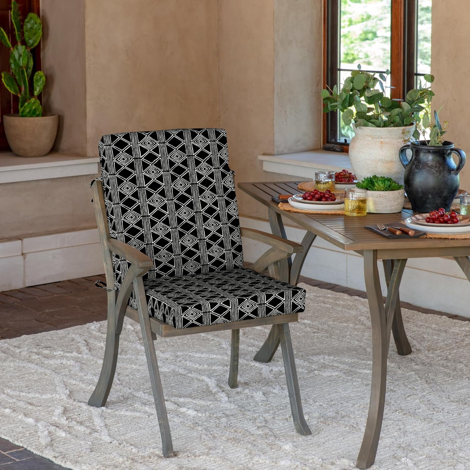 VYIHBO Dining Chair Cushion 20 in x 20 in Weather-Proof Rain-Proof Fade ...