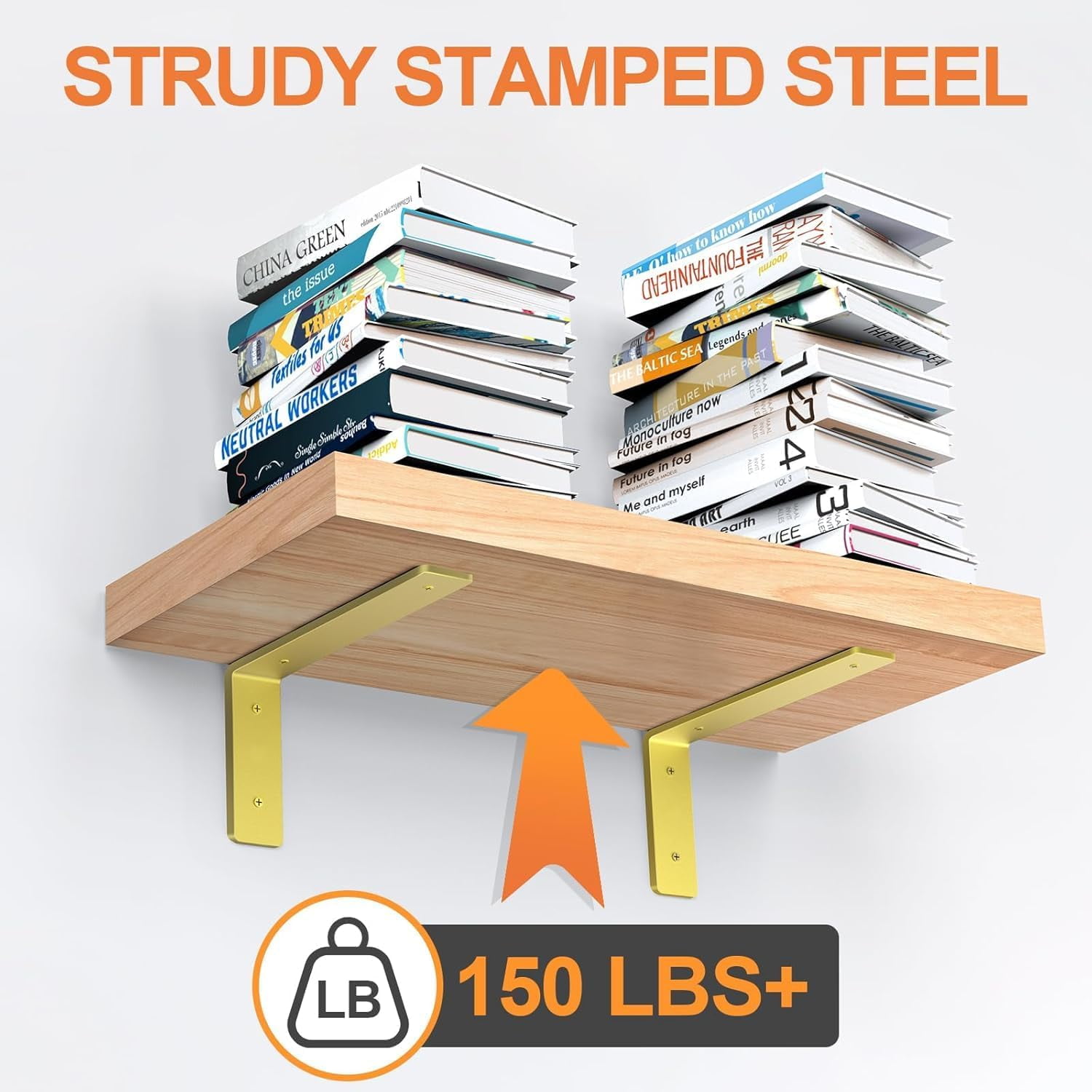 VYIHBO Floating Shelf Bracket 12 Inch 6 Pack Heavy Duty Shelf Black ...