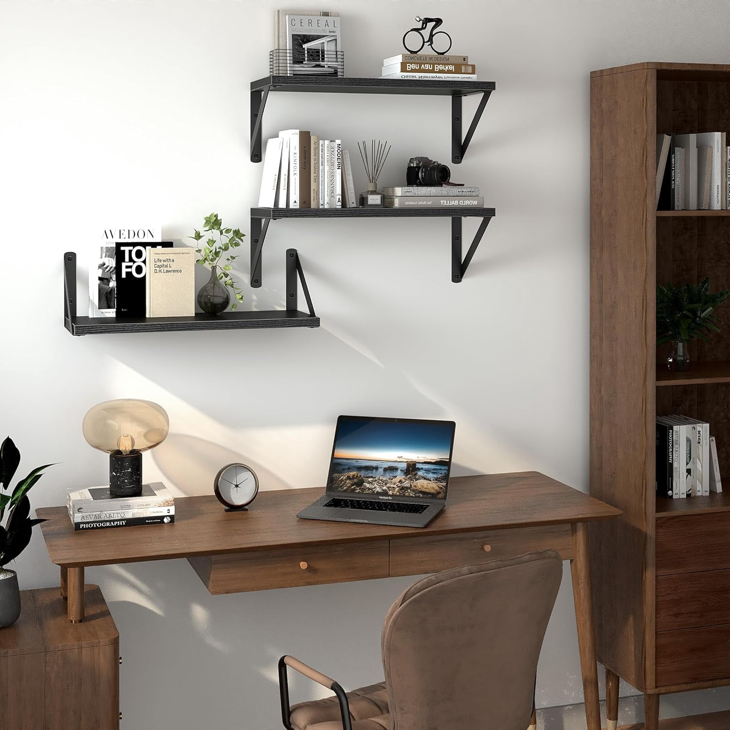 VYIHBO Floating Shelves for Wall 24 Inch Long Wood Floating Shelves Set ...