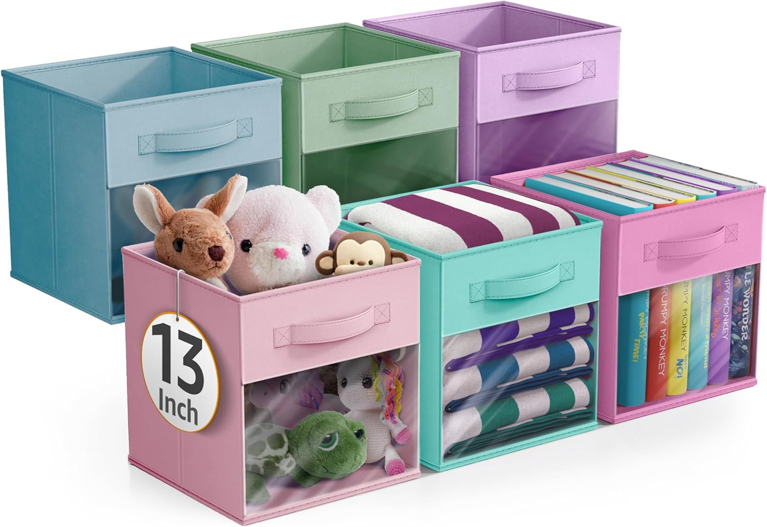 VYIHBO Foldable Storage Cube Basket Bin - Great for Nursery Playroom ...