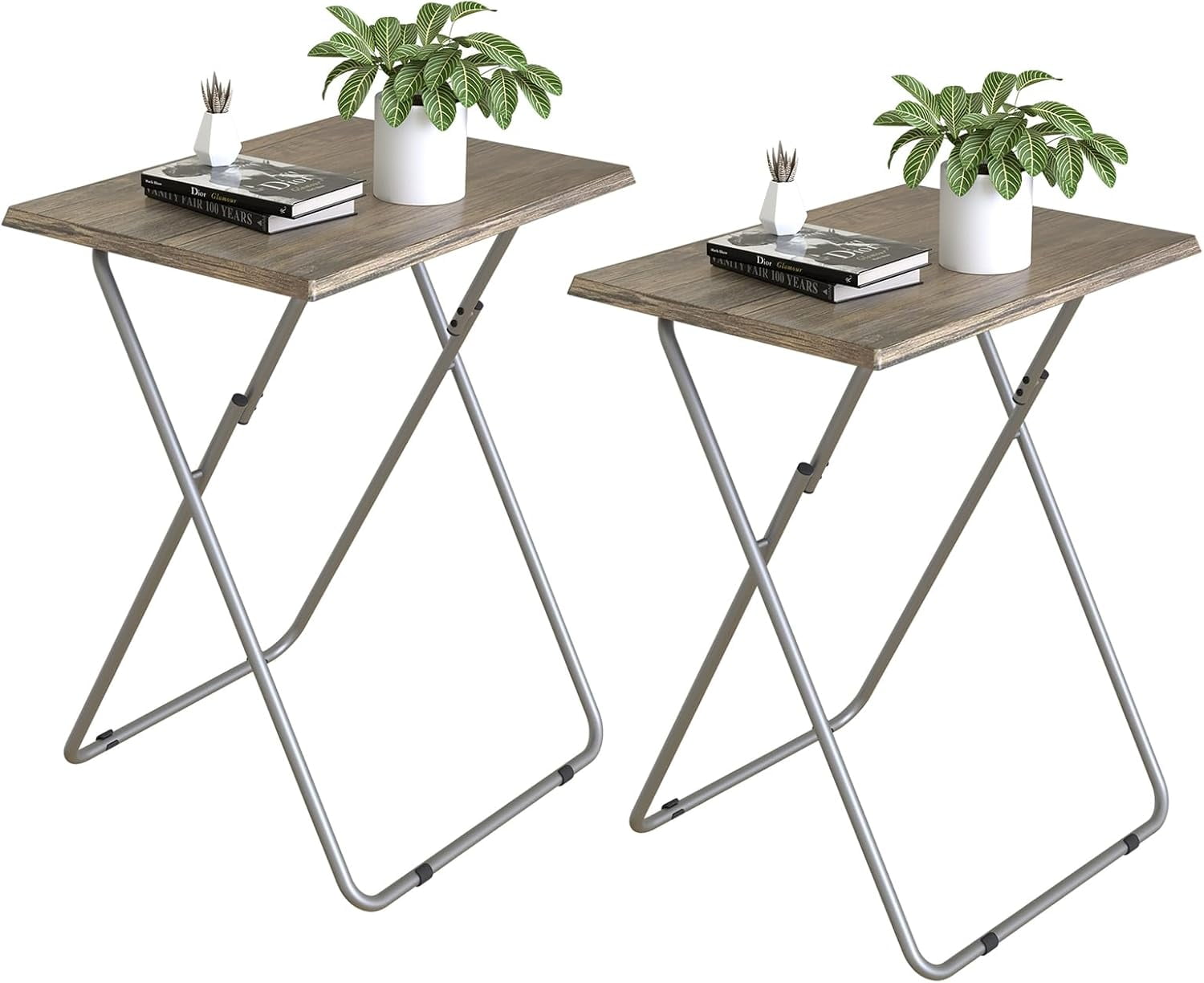 VYIHBO Folding TV Tray Table Dinner Snack Trays Table for Eating on ...