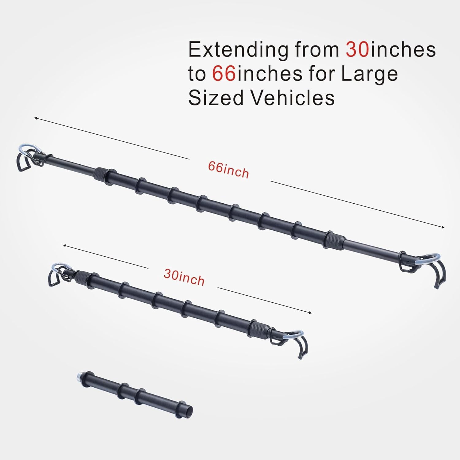 qewtrs Heavy Duty Car Clothes Hanger Bar Extendable Garment Rack 30 ...