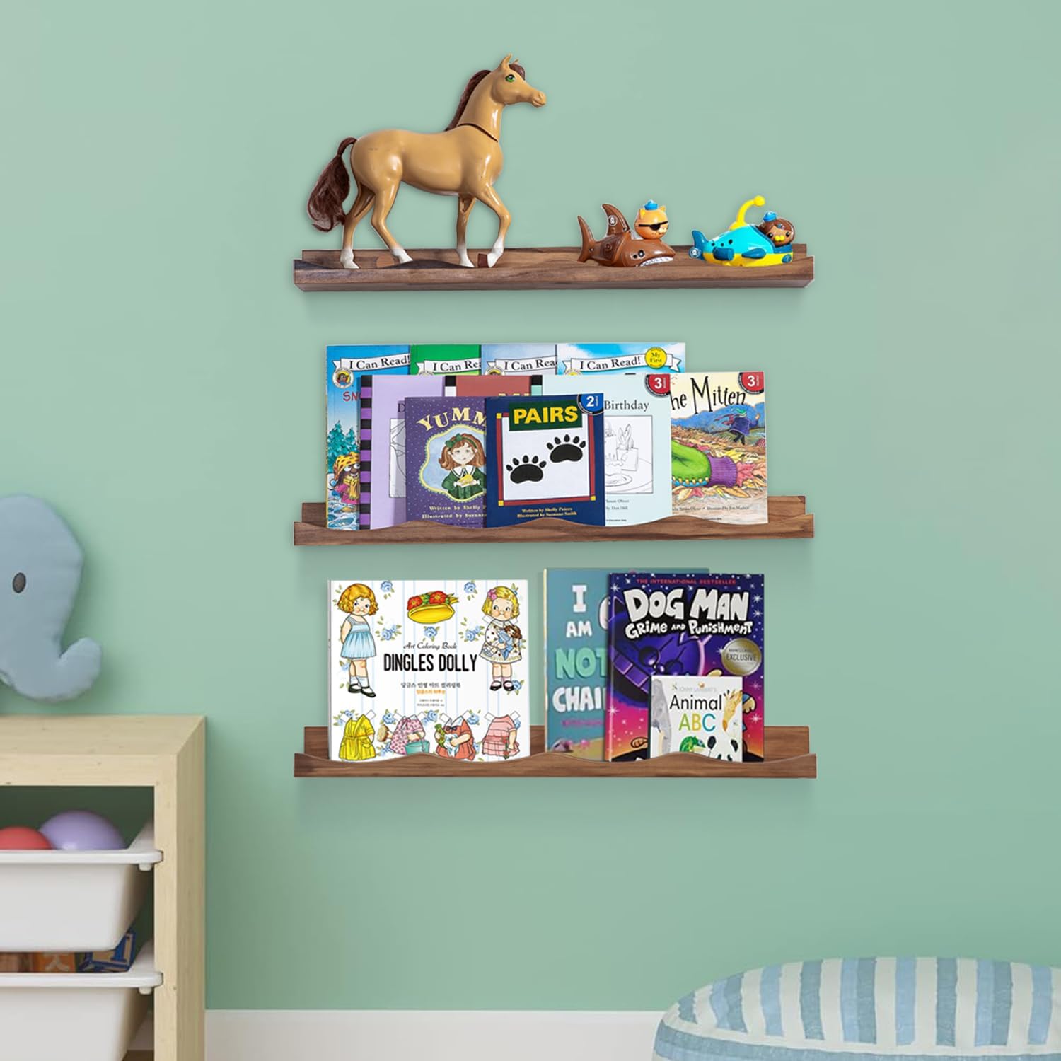 VYIHBO JKLCH LTKIF Floating Bookshelf for Kids Floating Shelves for ...