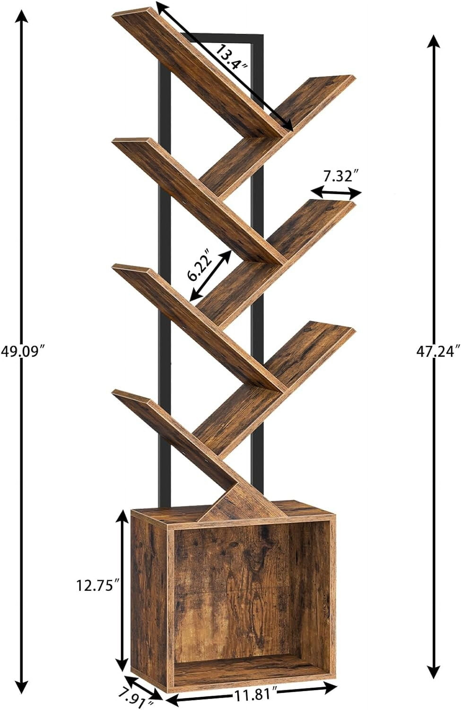 VYIHBO JKLCH LTKIF Tree Bookshelf Bookcase with Storage Cabinet 7-Tier ...