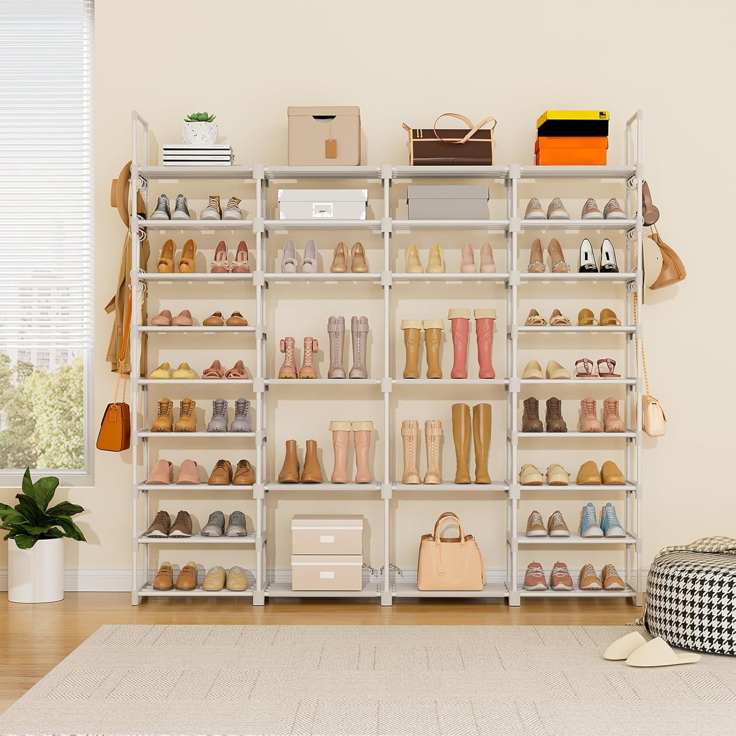 VYIHBO Large Shoe Rack Organizer for Entryway Closet 64-68 Pairs 9-Tier ...