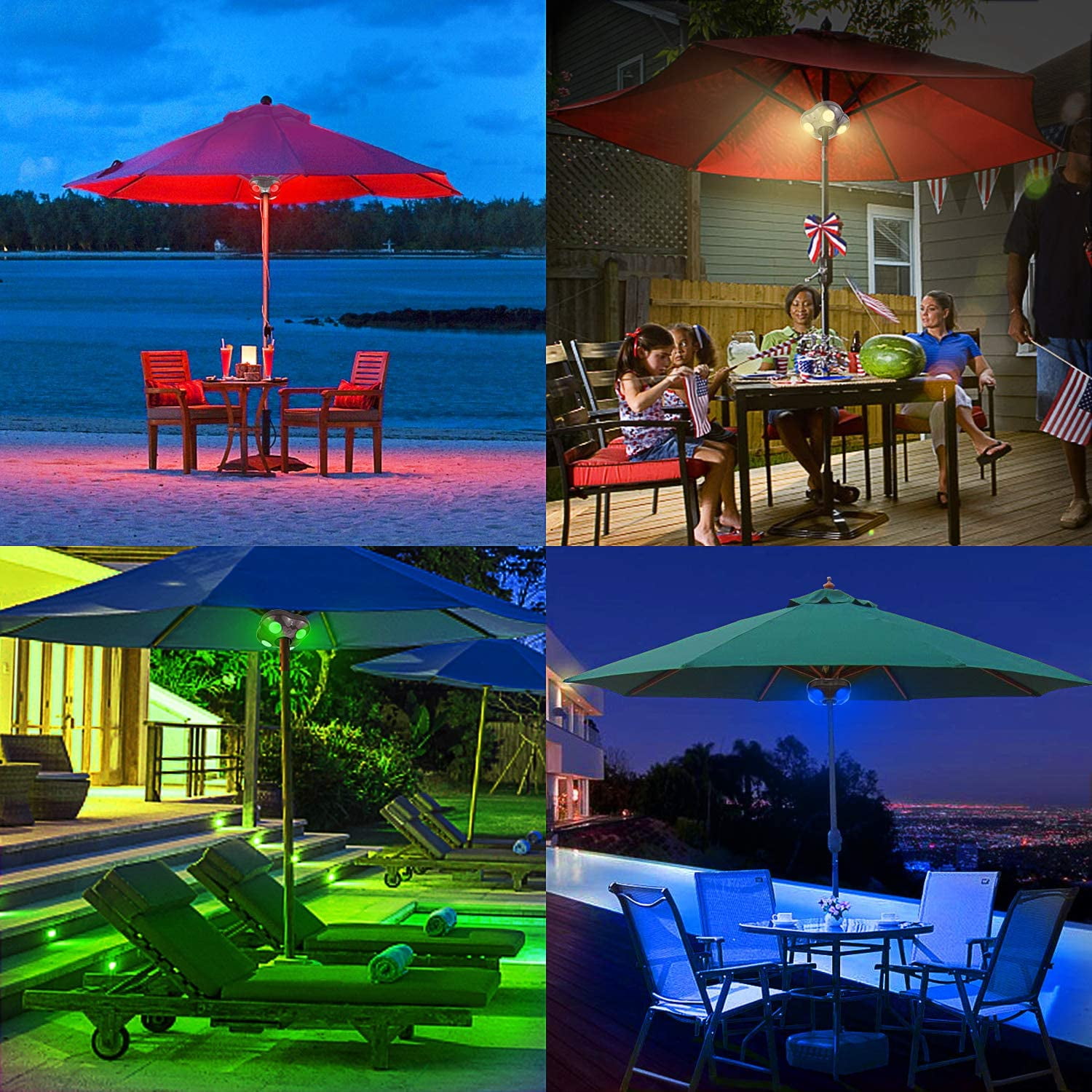 VYIHBO Lights Battery Operated 12 Color Changing Light for Pole with ...