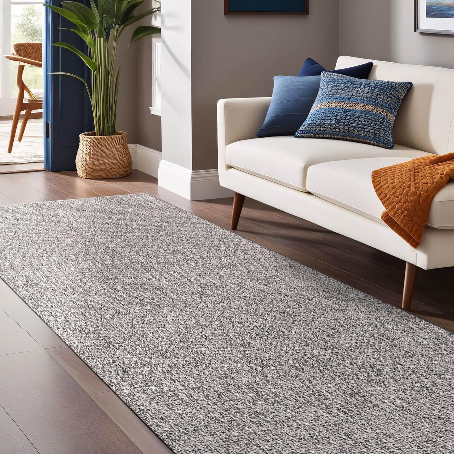 VYIHBO Luul Easy Jute 4x6 Natural Color Living Room Indoor Outdoor Area ...