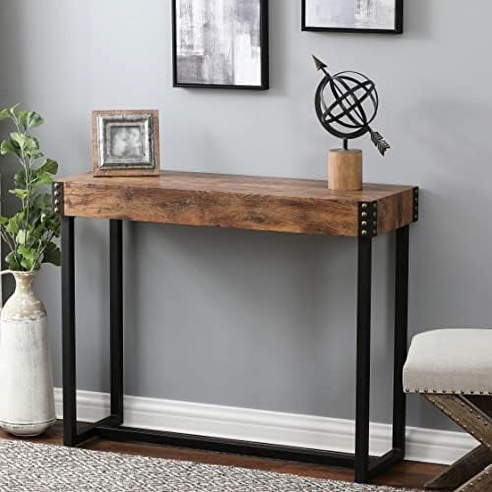 VYIHBO Luxenhome Console Tables 30'' Country Style Hallway Table Brown ...