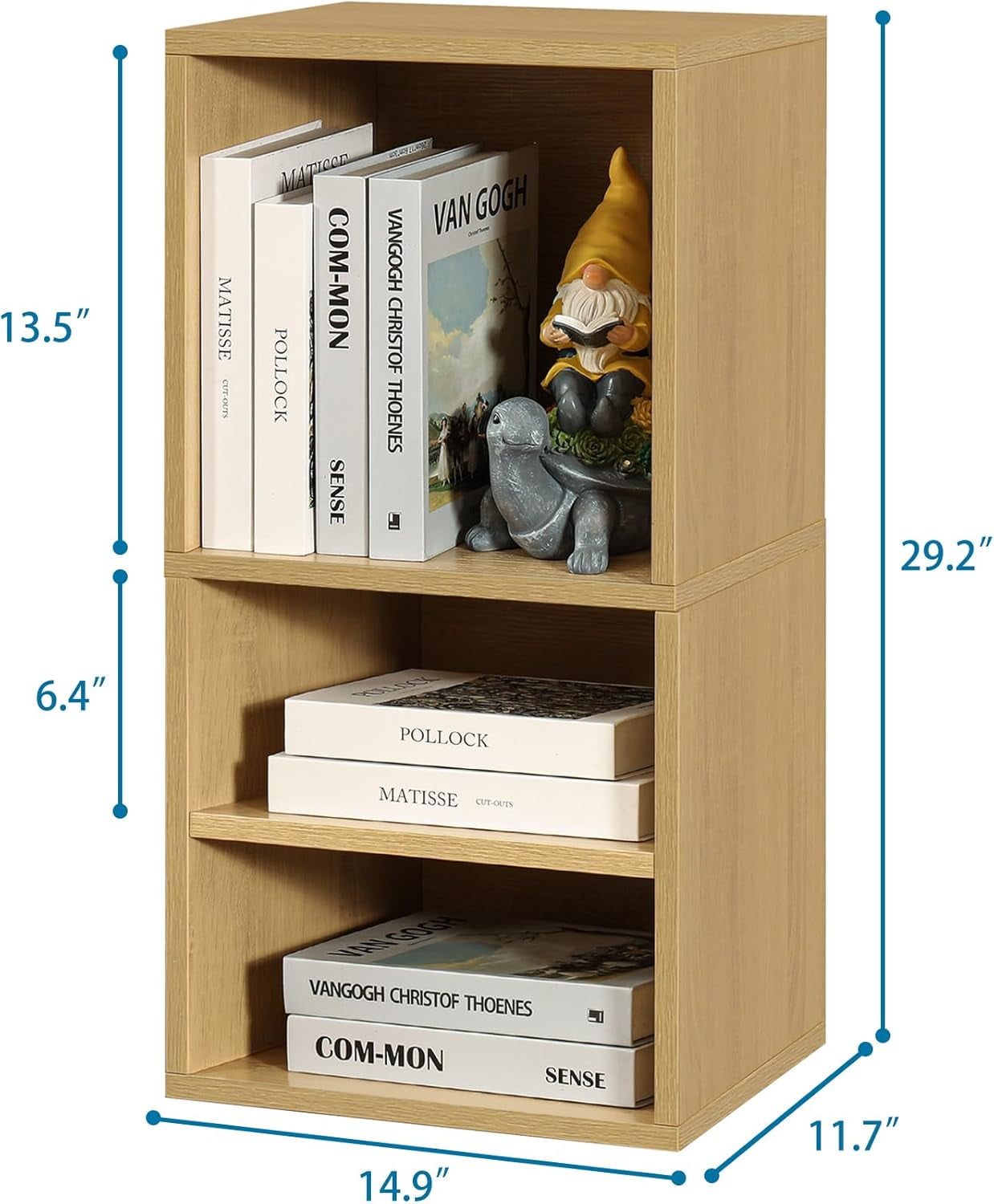 hlquji Magic DIY Storage Organizer Stackable Cubes Modern Wooden Book ...