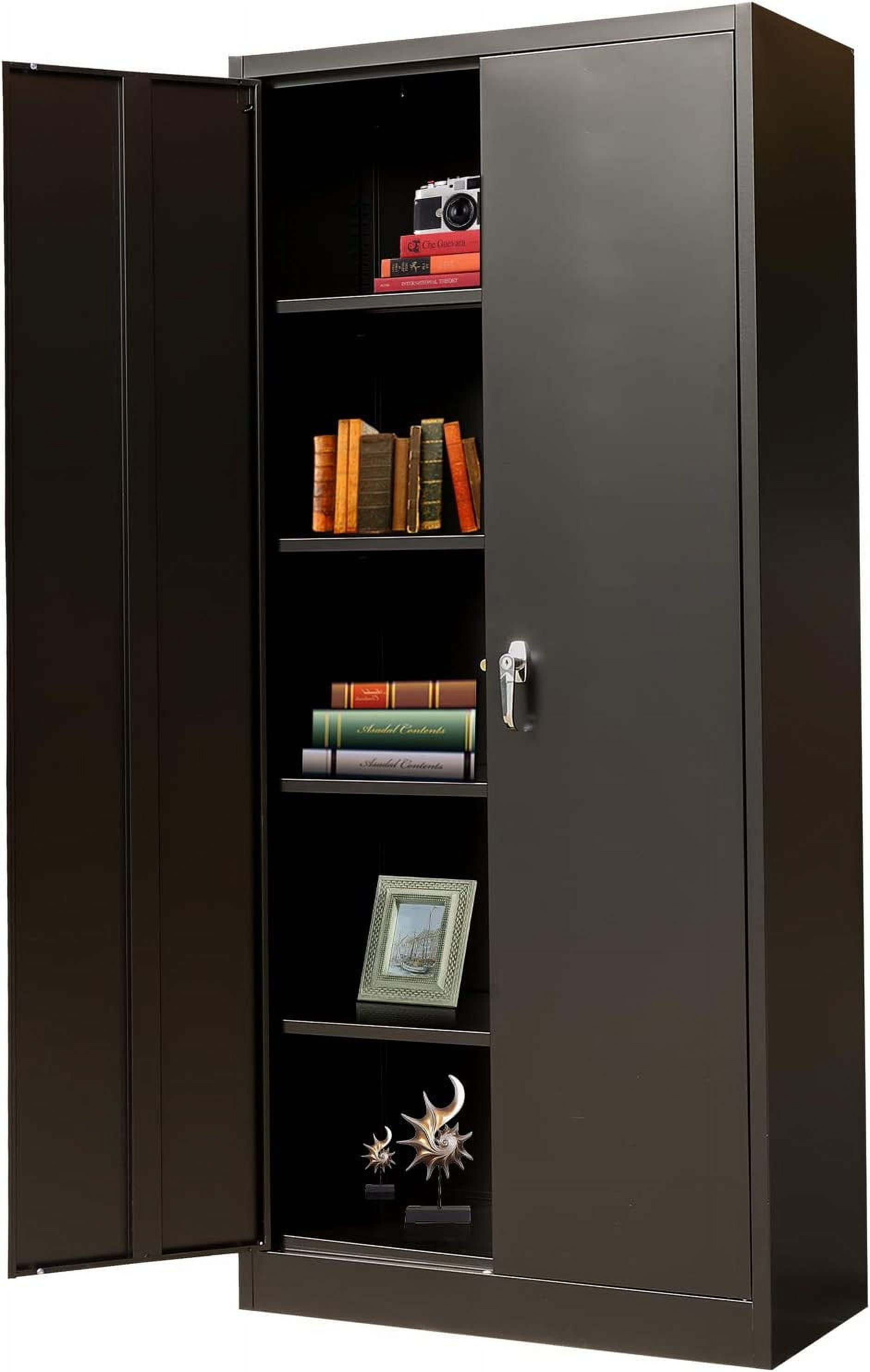 Metal Storage Cabinet 87-inch Tall Large Steel Storage Cabinet with ...