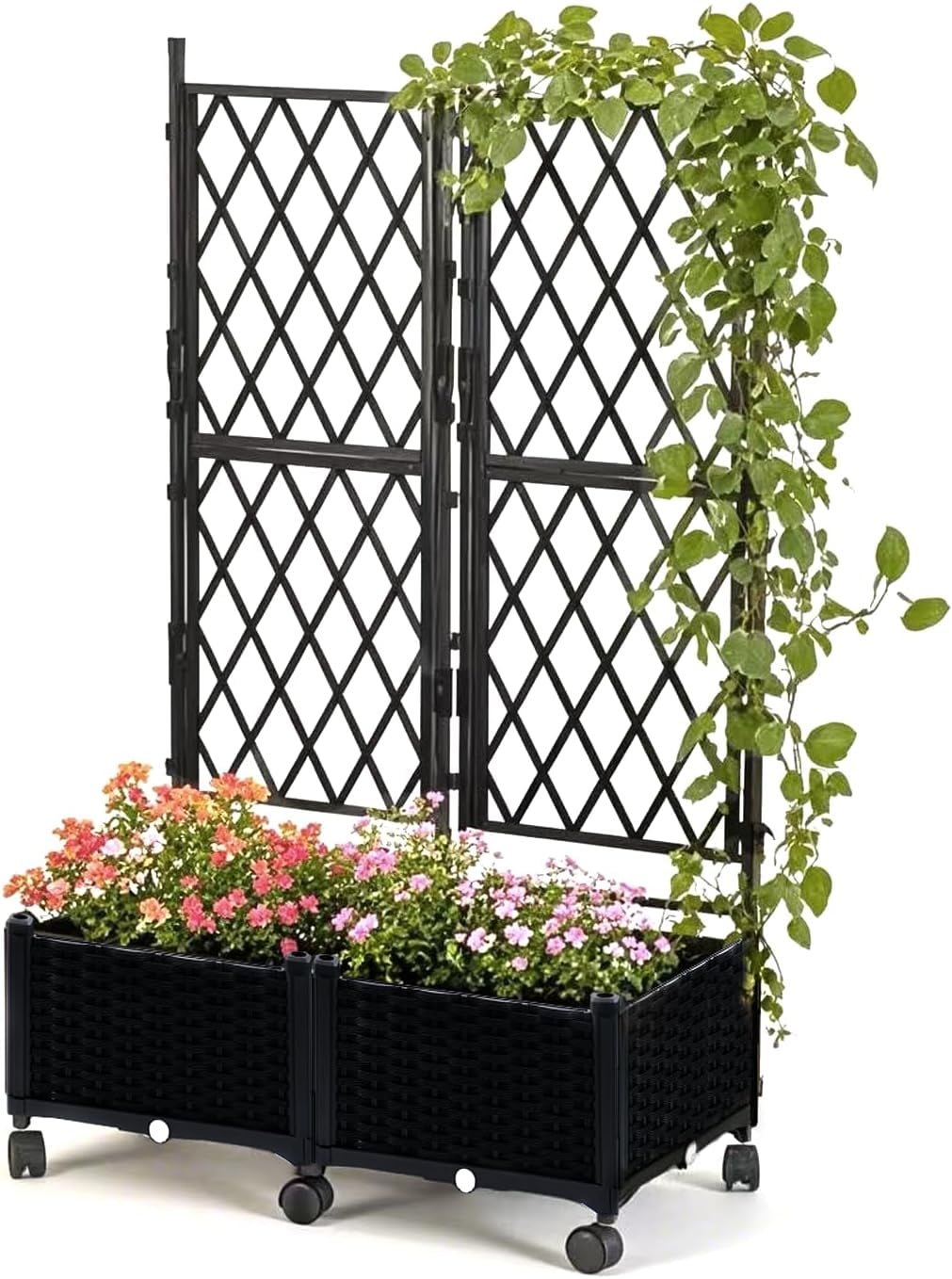 VYIHBO Planter with Trellis 4ft Tall Trellis Planter with Lockable ...