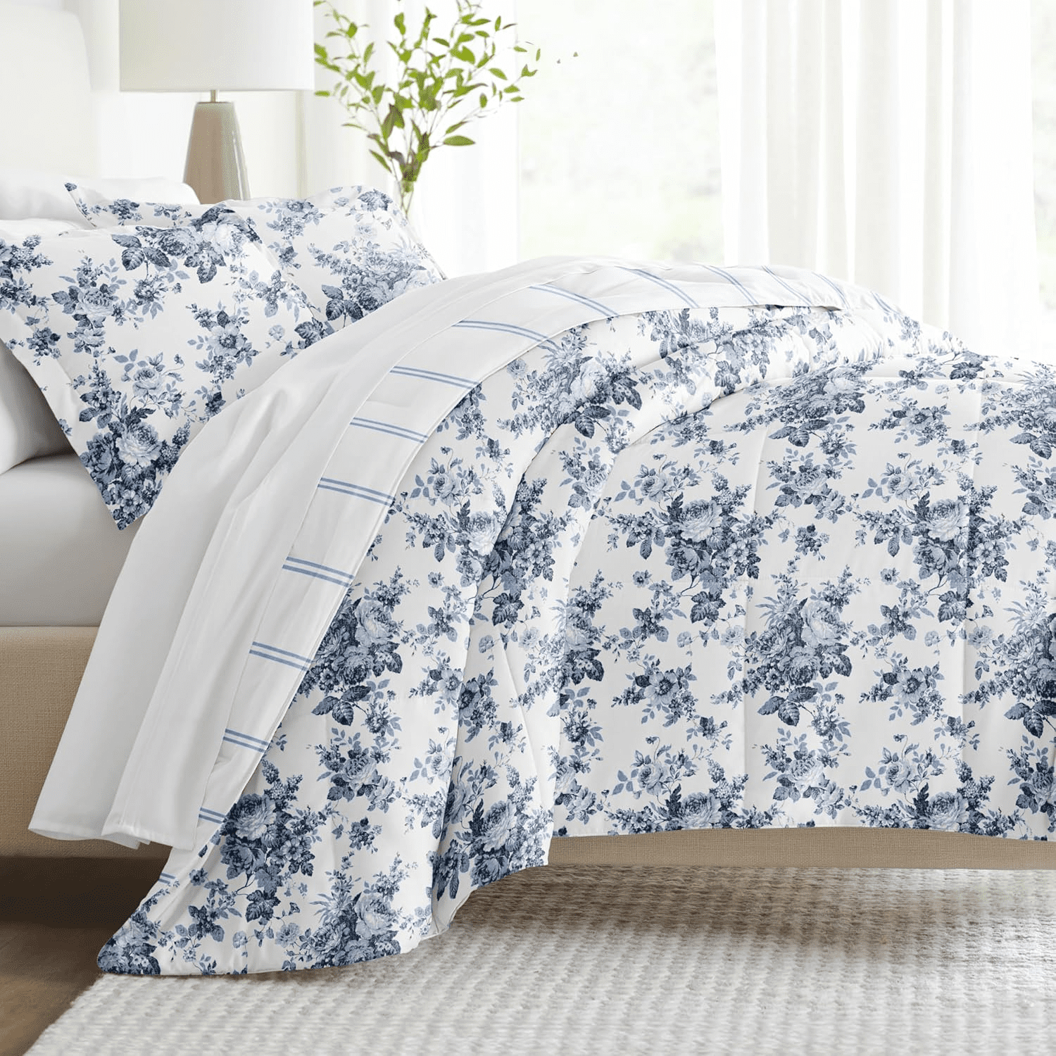 VYIHBO Reversible Queen/Full Comforter Set (3 Piece) - Bring with Our ...