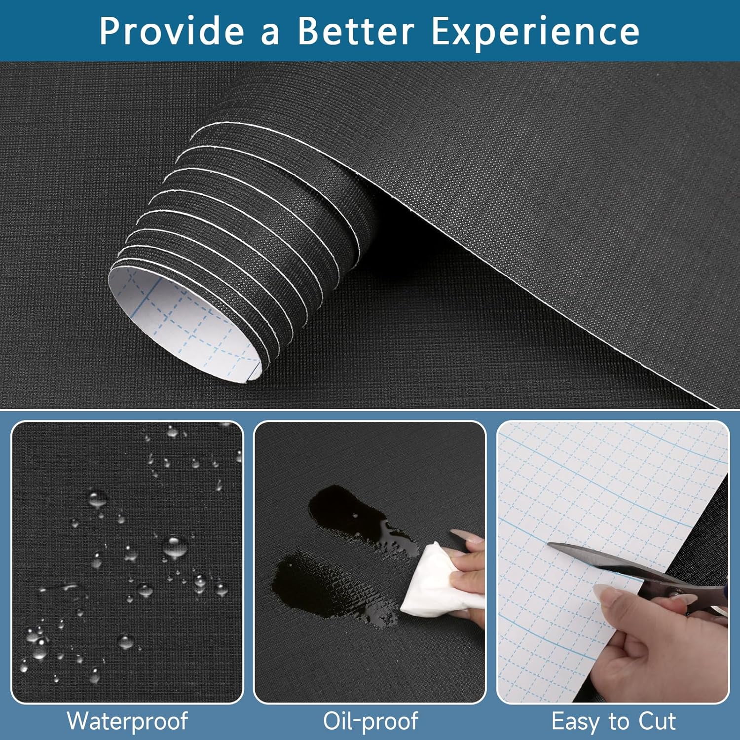 VYIHBO Self Adhesive Shelf Liner Peel and Stick Drawer Liner Waterproof ...