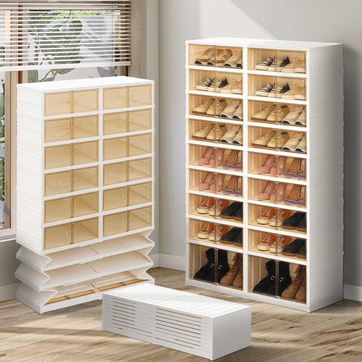 VYIHBO Shoe GUBUONIP Organizer for Closet Entryway GUBUONIP 9 Tiers 18 ...