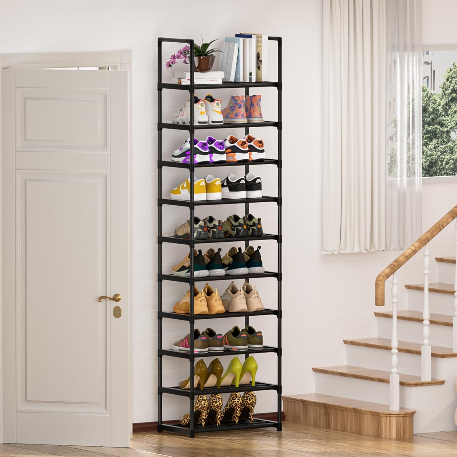 VYIHBO Shoe Rack Sturdy Metal Shoe Rack Organizer Narrow Shoe Racks for ...