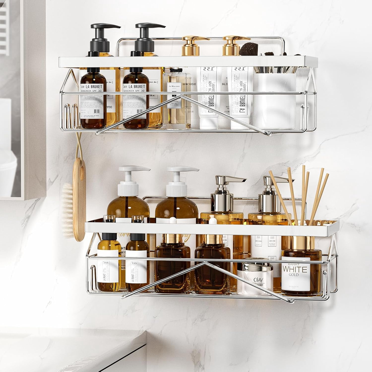 VYIHBO Shower Caddy Shelf with Adhesive No-Drill Stainless Steel ...