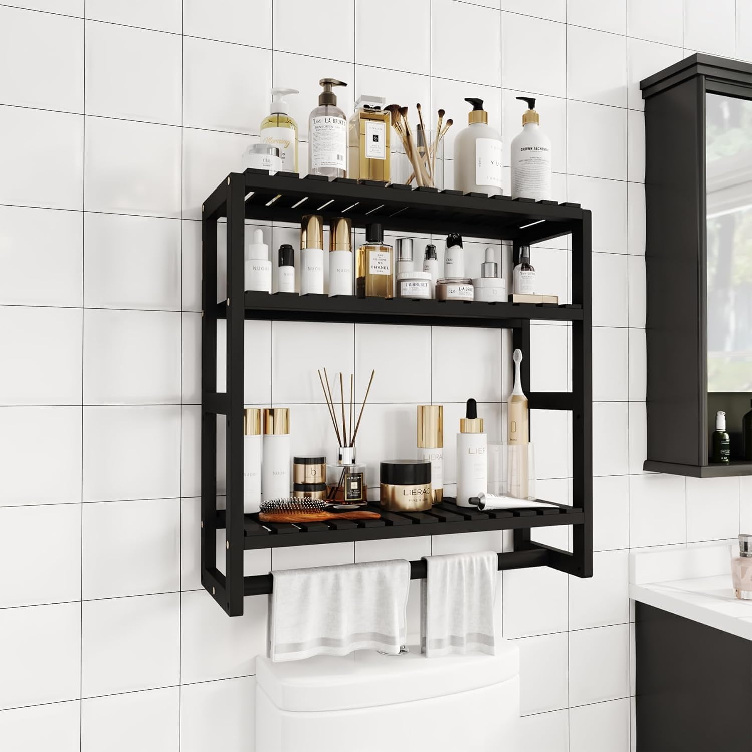 VYIHBO Over The Toilet Storage Bathroom Shelves Wall Mounted 3 Tier ...