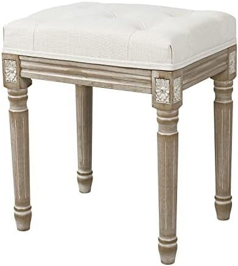 VYIHBO Vintage Upholstered Entryway Stool Tufted Ottoman Footstool ...