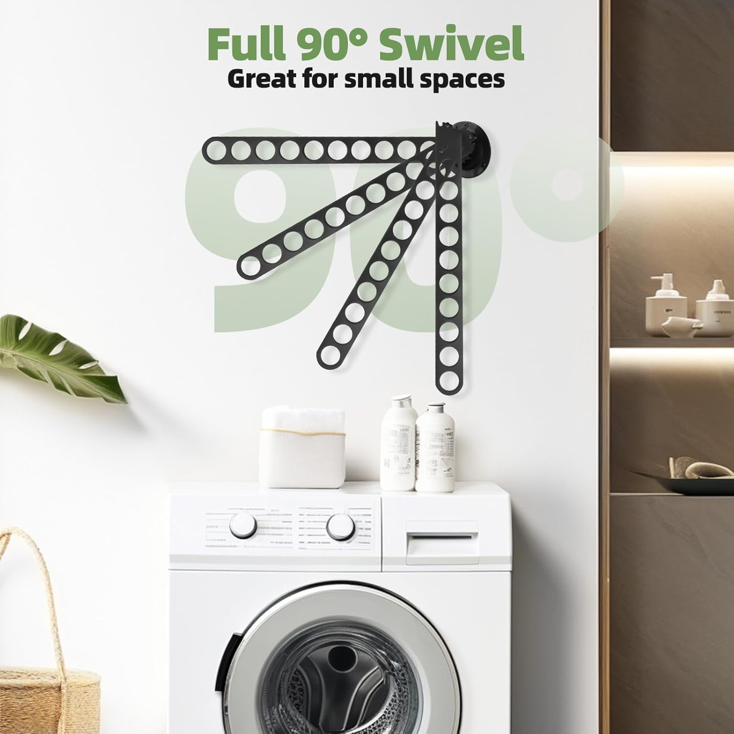 VYIHBO Wall Mounted Clothes Drying Racks with 12 Hanging Holes ...