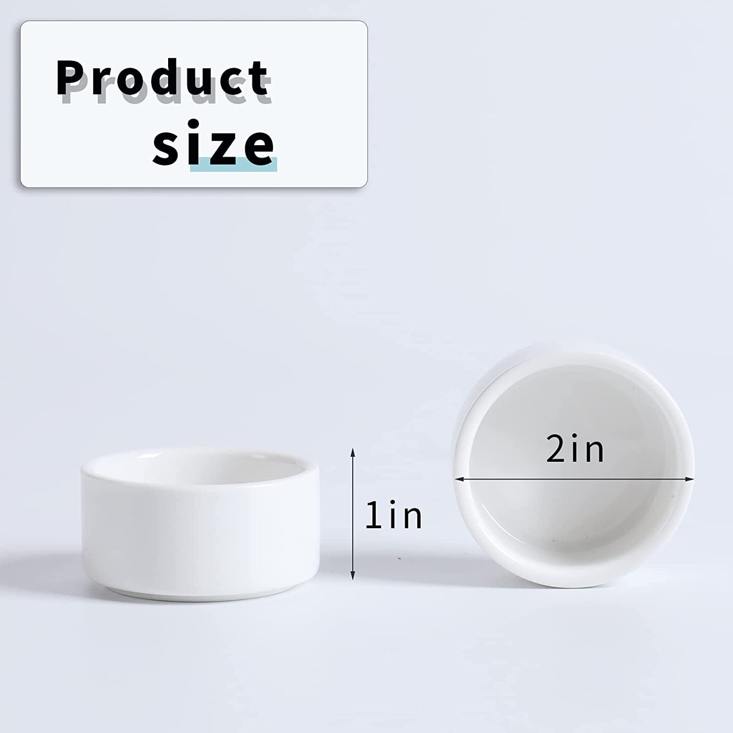 VYINO 1oz Mini Porcelain Ramekins Small Ceramics Souffle Dish 30ml ...
