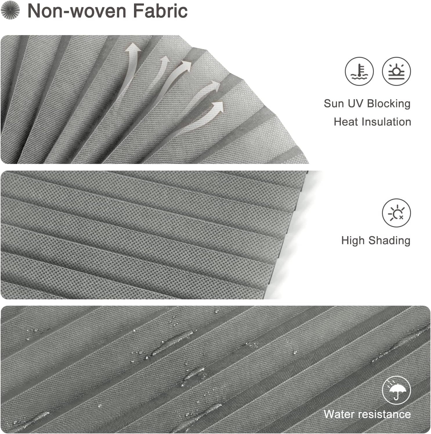 VYINO Blackout Blinds for Windows Cordless Blinds Temporary Shades ...