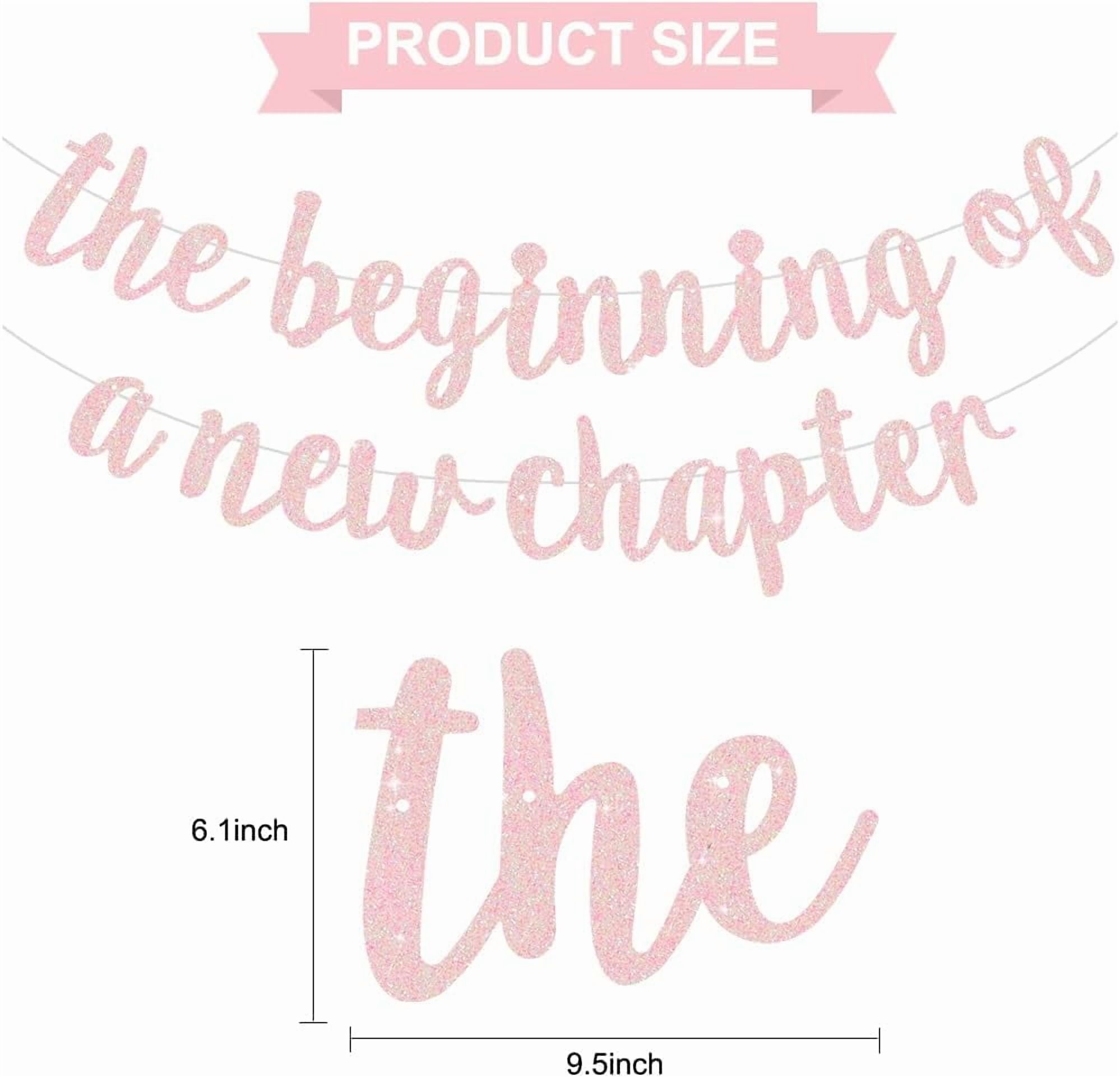 VYINPMY The Beginning of New Chapter Banner Farewell party decorations Graduation Sign 2025 ...