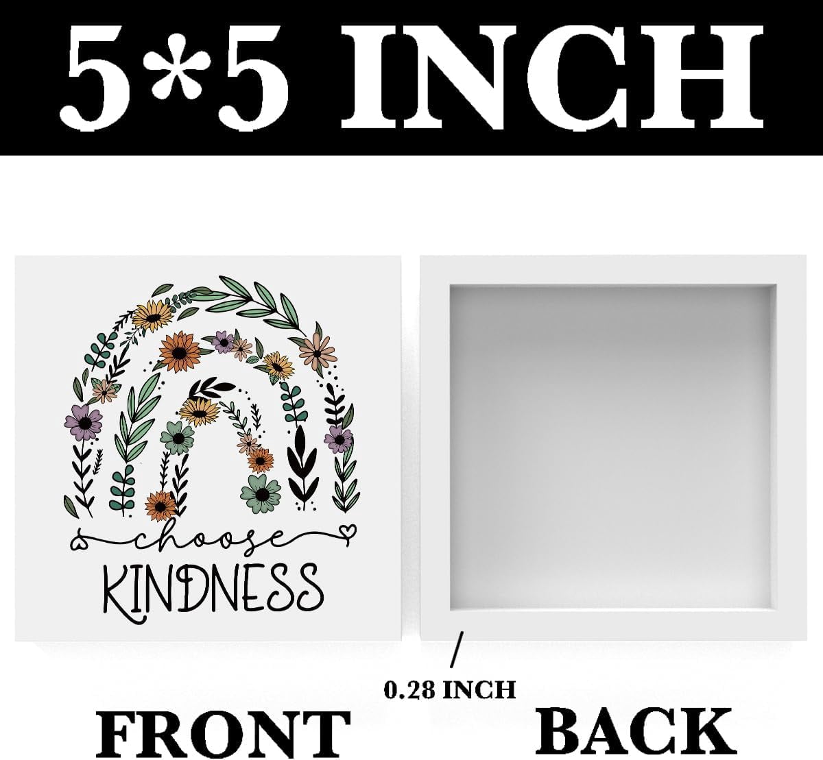 VYINPMY Just Breathe Wooden Box Sign Decor Inspirational Mental Health ...