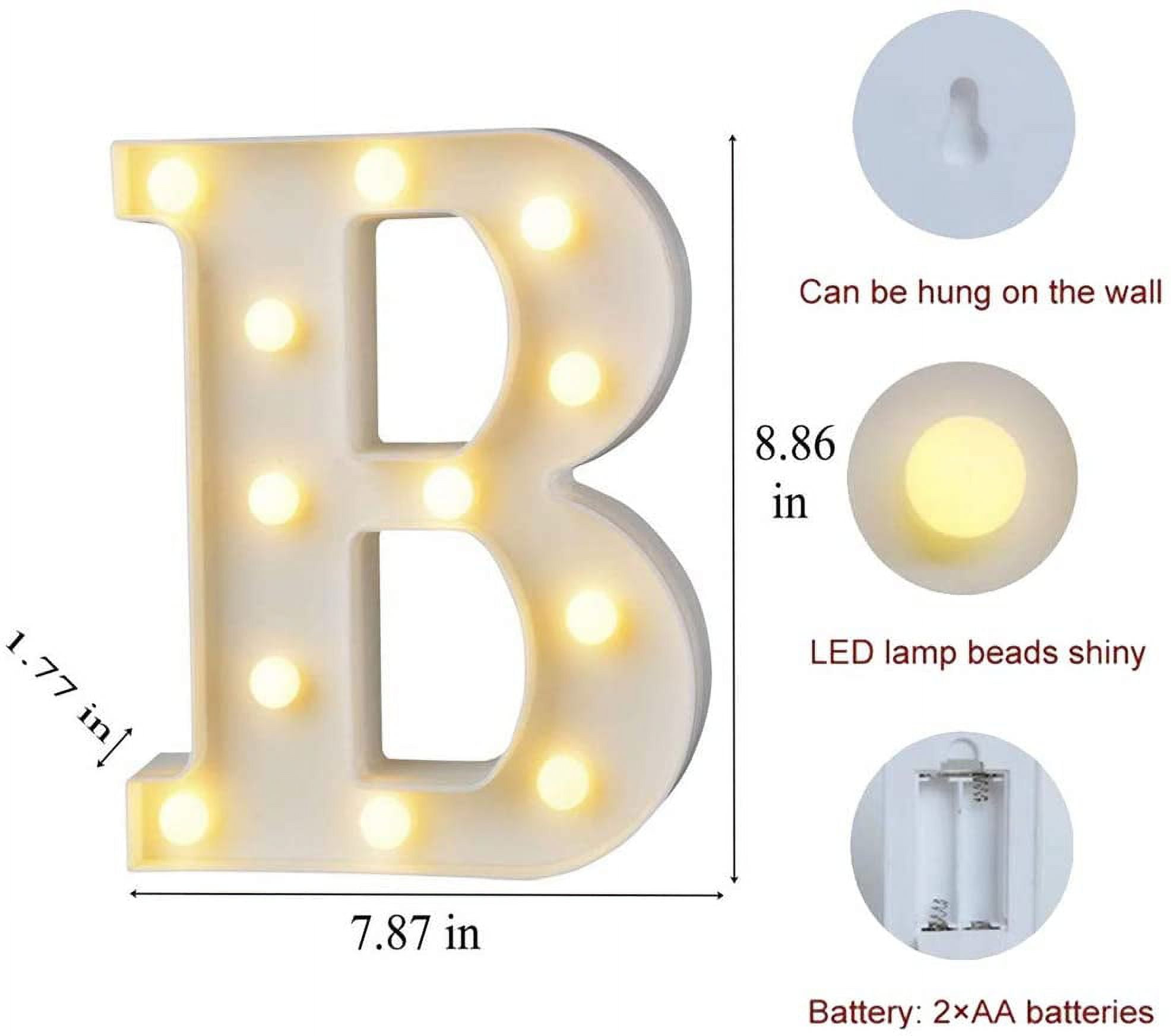 VYINPMY Marquee Light Up Letters | Large Light Up Numbers | Battery ...