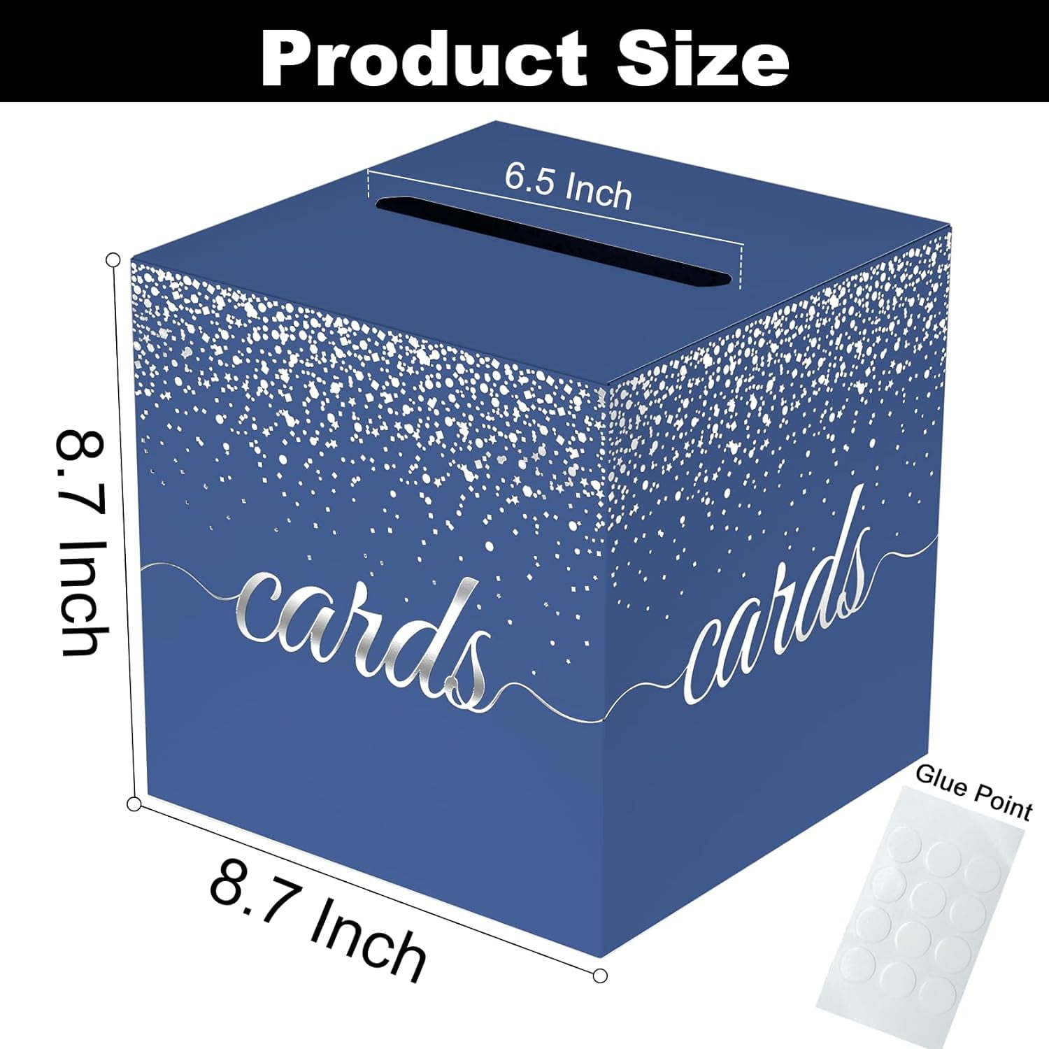VYINPMY White Gold Cards Box for Birthday Wedding Bridal or Baby Shower ...