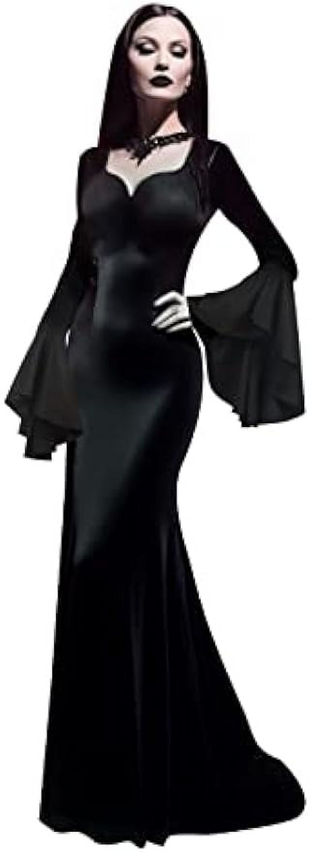 VZQI Black Dress Floor Length Tight fitting Gothic RolePlay Costume ...
