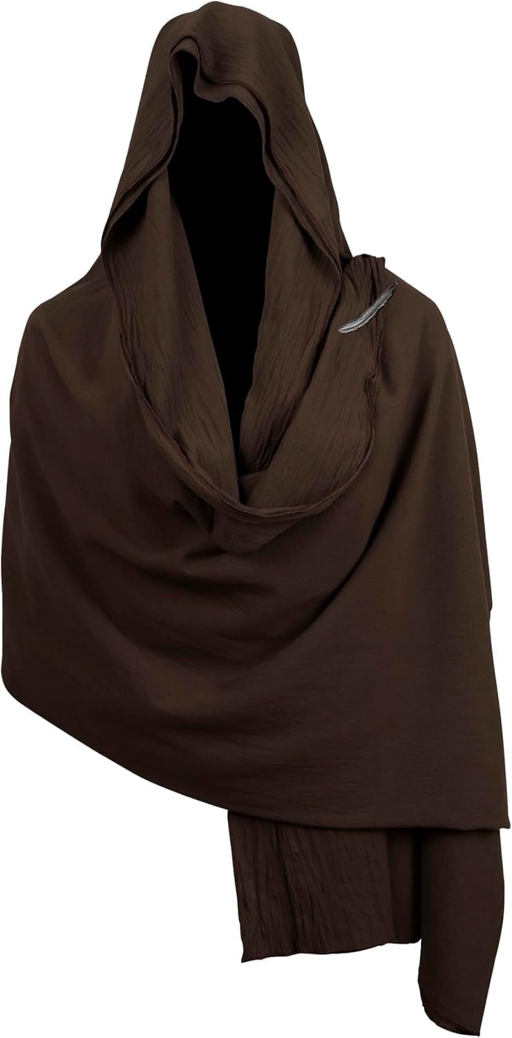 VZQI Medieval Black Padme Cape Shawl Post Apocalyptic Cloak Black ...