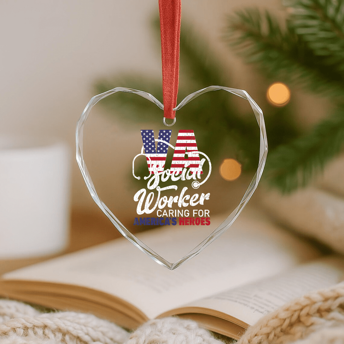 Va Social Worker Caring Social Work Ornament Home Decoration, Crystal ...