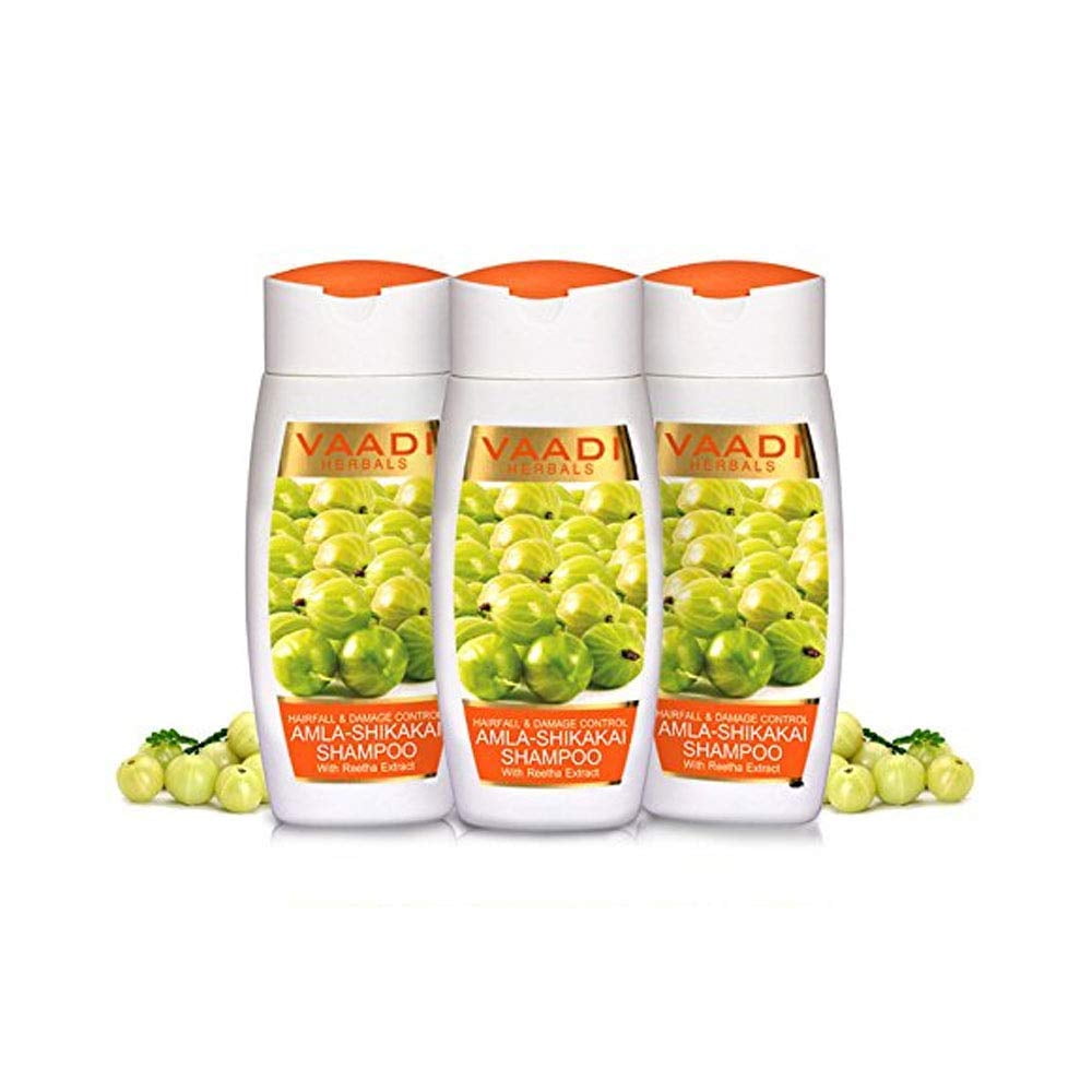 Vaadi Herbals Amla Shikakai Shampoo, Hairfall And Damage Control, 110Ml ...