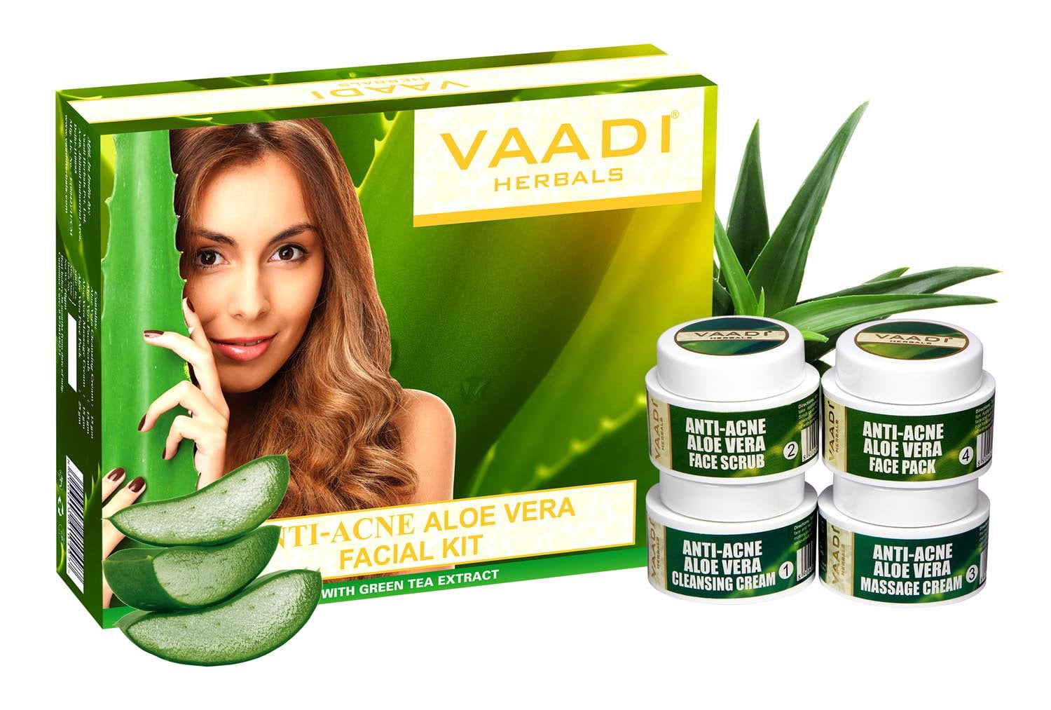 Vaadi Herbals Facial Kit - Aloe Vera Facial Kit With Cedarwood Oil ...