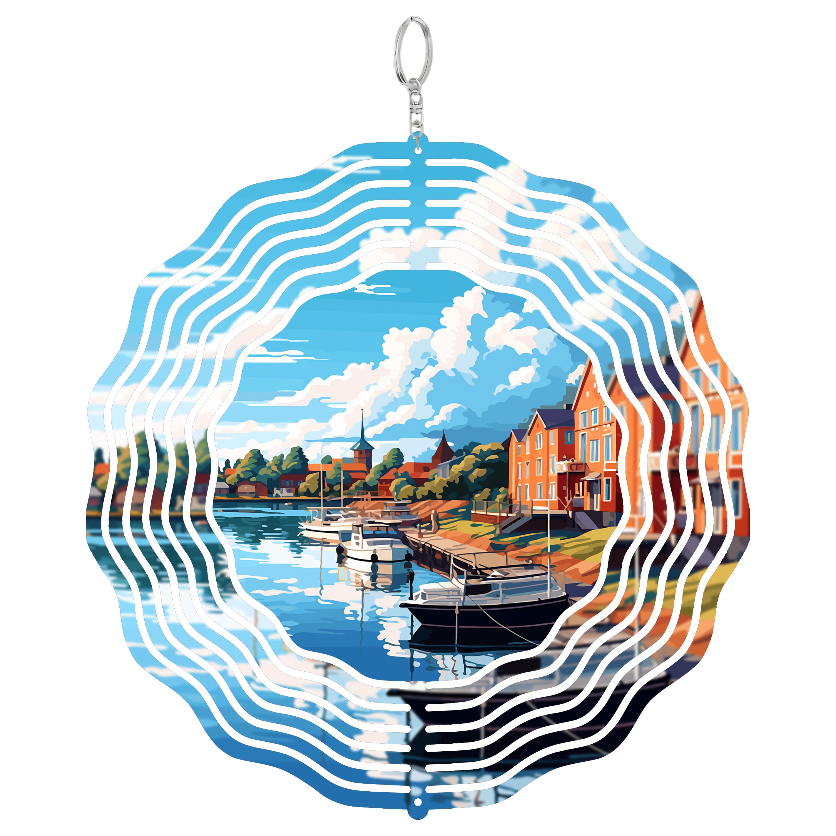 Vaasa Finland Coastal Archipelago 3D Wind Spinner Stainless Steel ...
