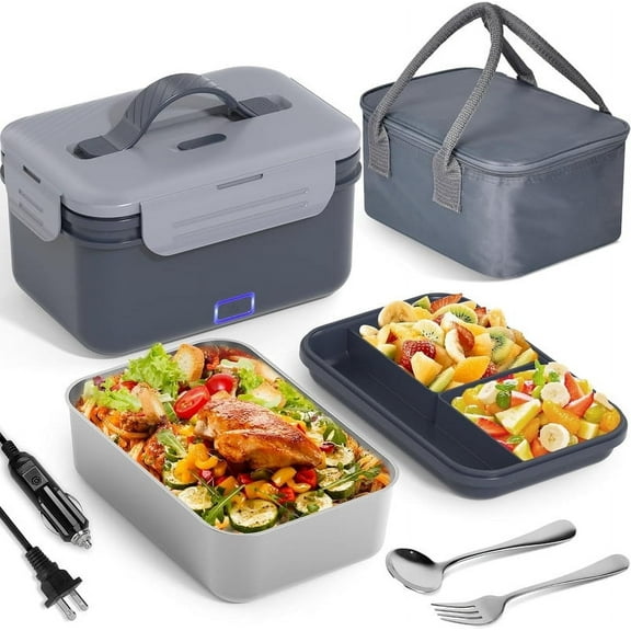 Electric Lunch Box Food Warmer 40W | Portable Heated 1.2L 304 Stainless ...
