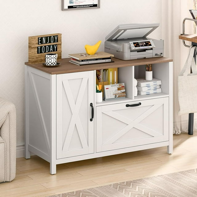 Vabches 2 Drawer Lateral File Cabinet,Mobile Wood office Cabinet for Home Office,Printer Stand ...