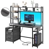 Mainstays 6-Cube Storage Computer Desk, Gray - Walmart.com