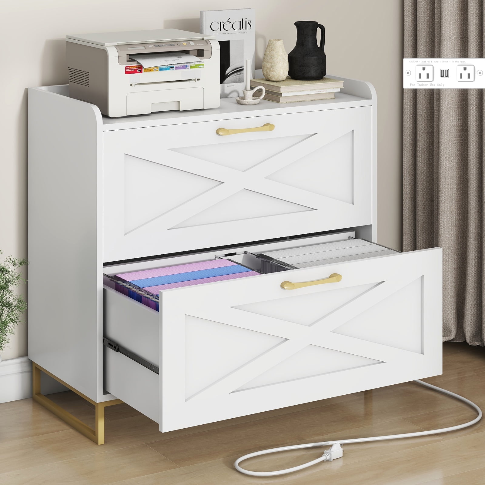 DWVO 2 Drawer Lateral Filing Cabinet USB DWVO 2-Drawer File Cabinet ...
