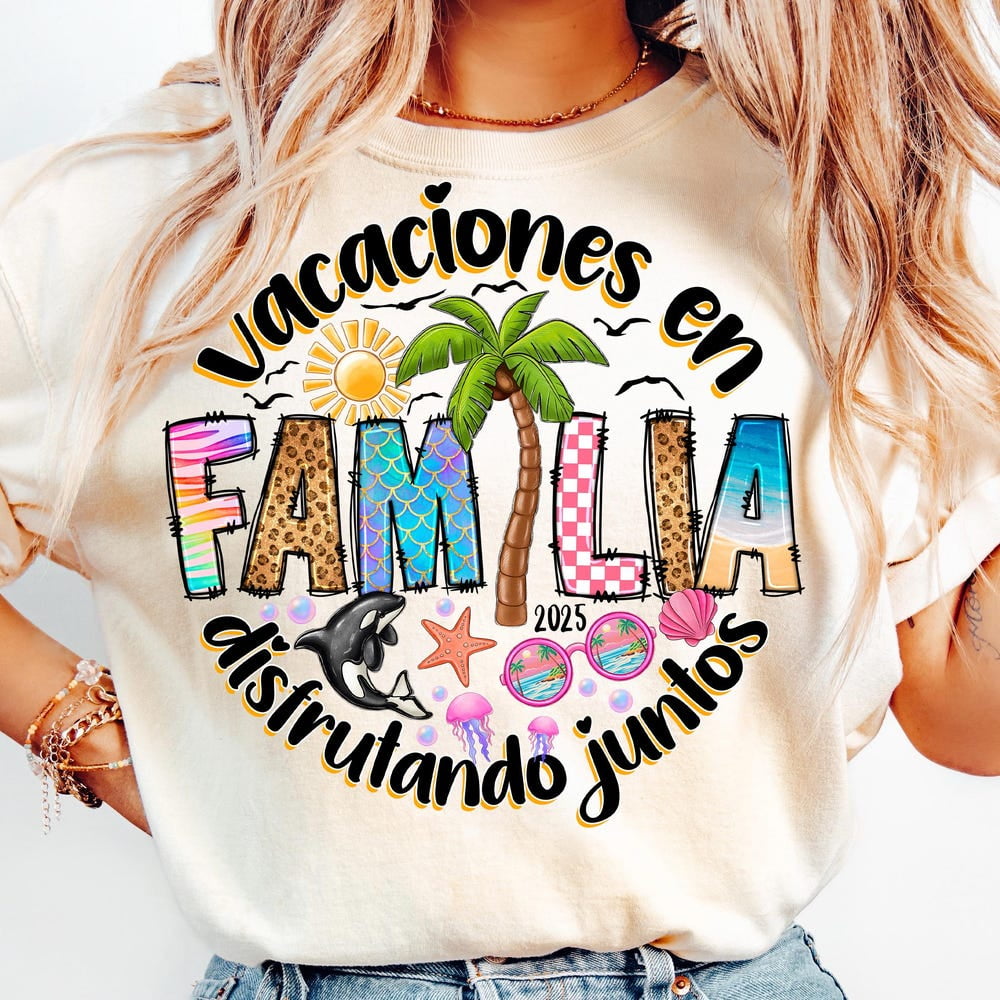 Vacaciones En Familia Disfrutando Juntos Shirt, Spanish Vacations 2025 ...