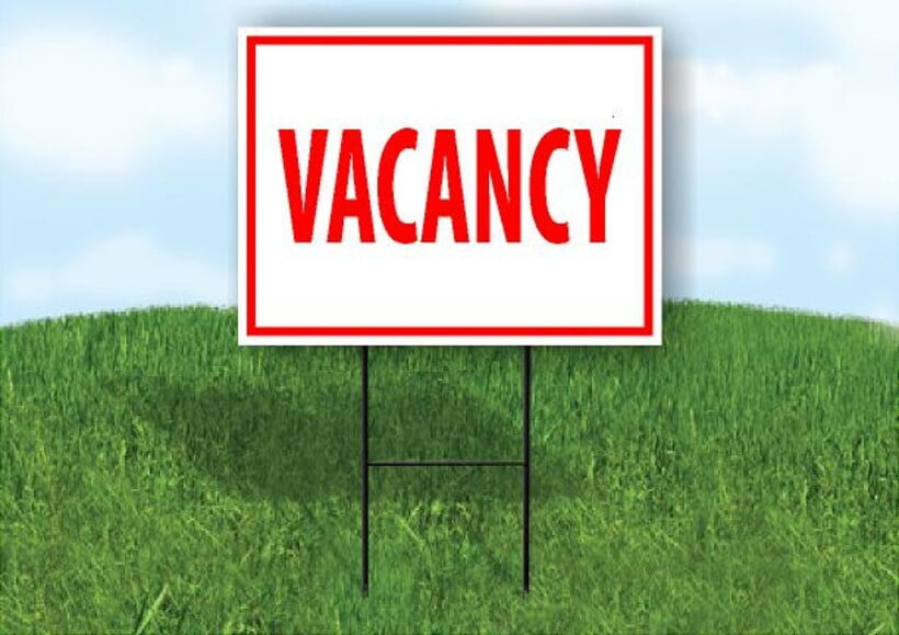 Vacancy Red Yard Sign Road Sign (Excluding Stand) SIZE: 8" x 12 ...