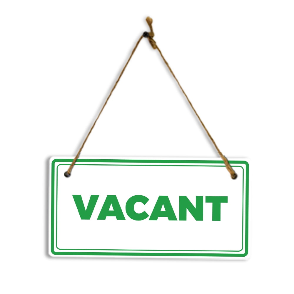 Vacant 5x10 Hanging Plus Wall or Door Sign | Cafe & Shop Decor ...
