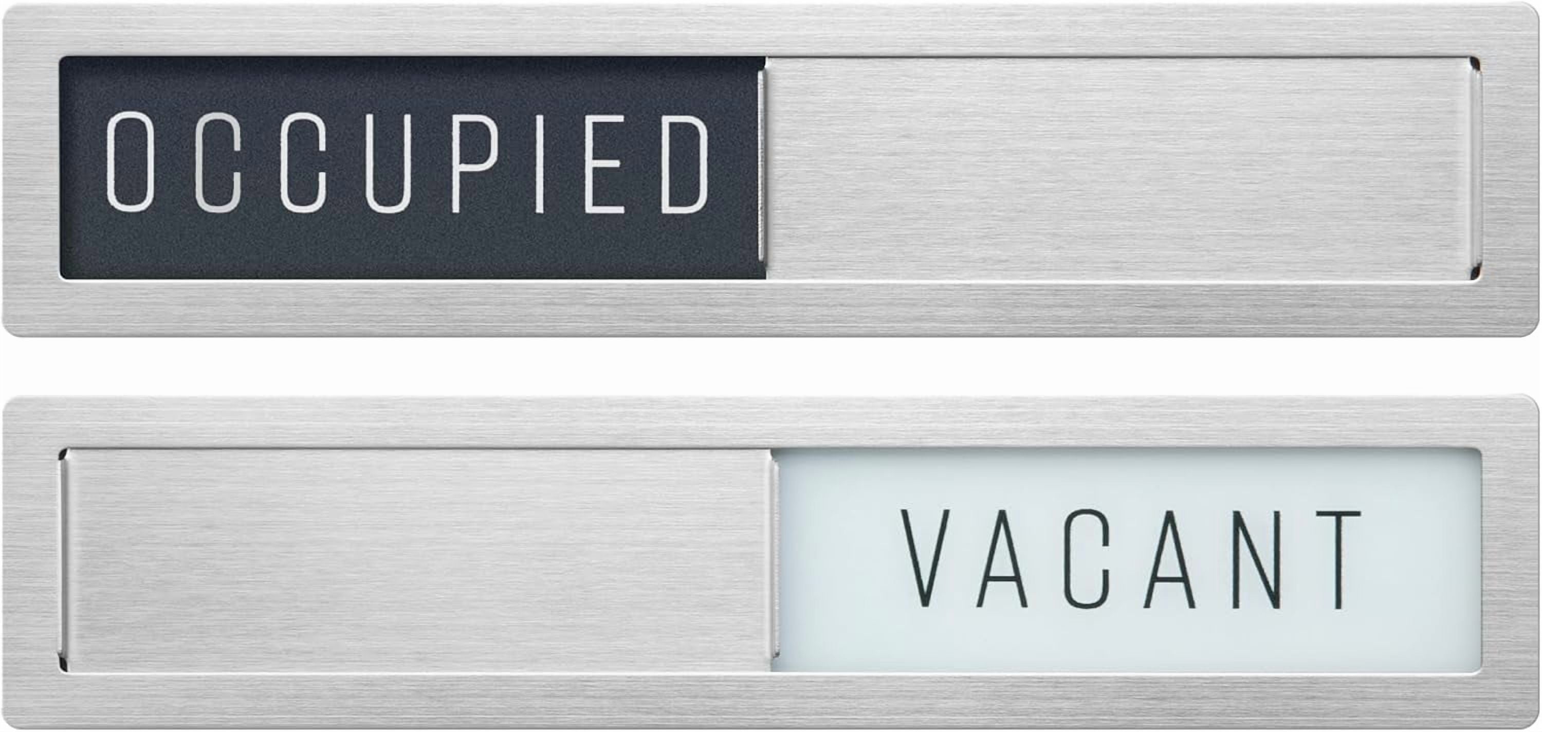 Vacant Occupied Sign for Bathroom Door | Stainless Steel Slider Magnet ...