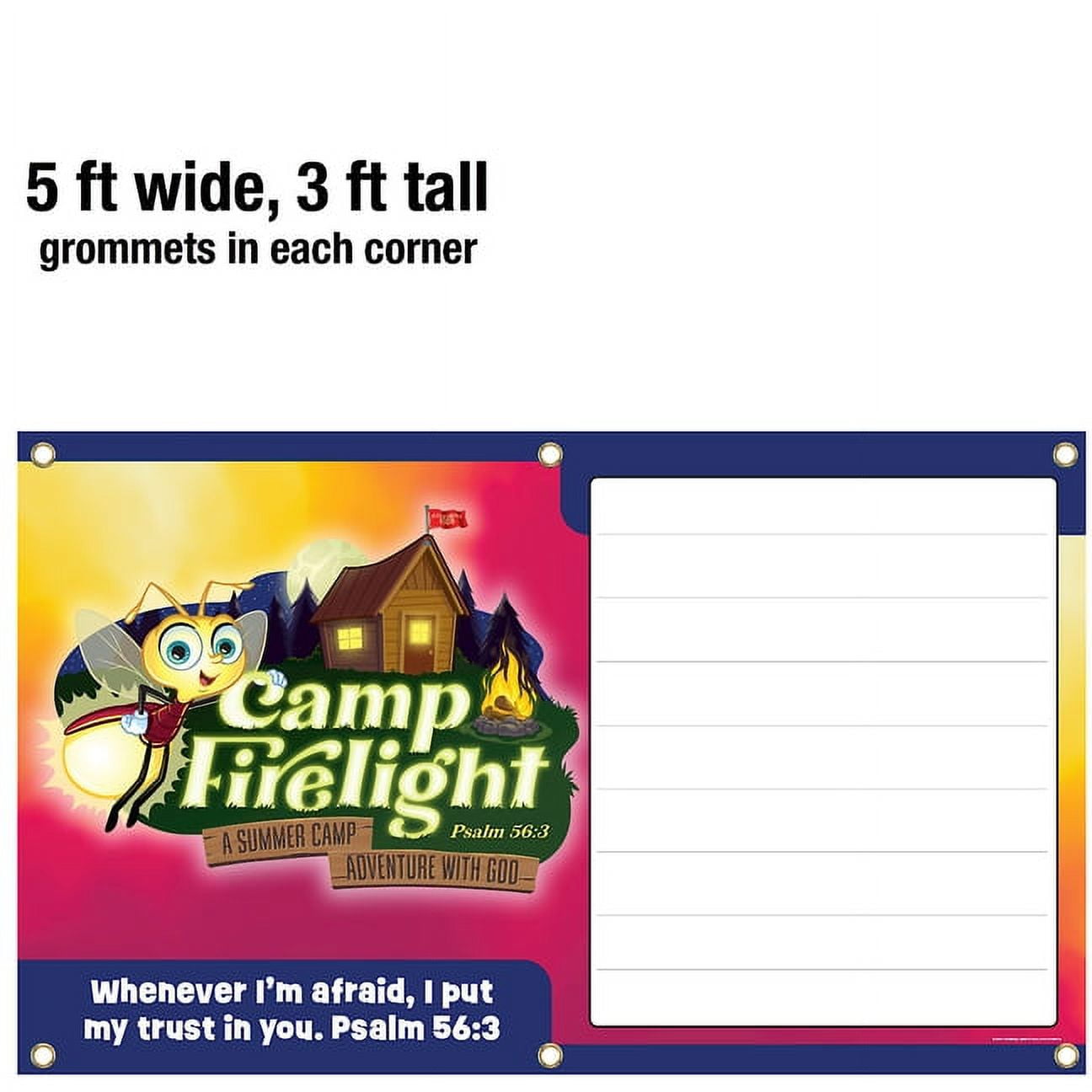Vacation Bible School (Vbs) 2024 Camp Firelight Outdoor Banner: A ...