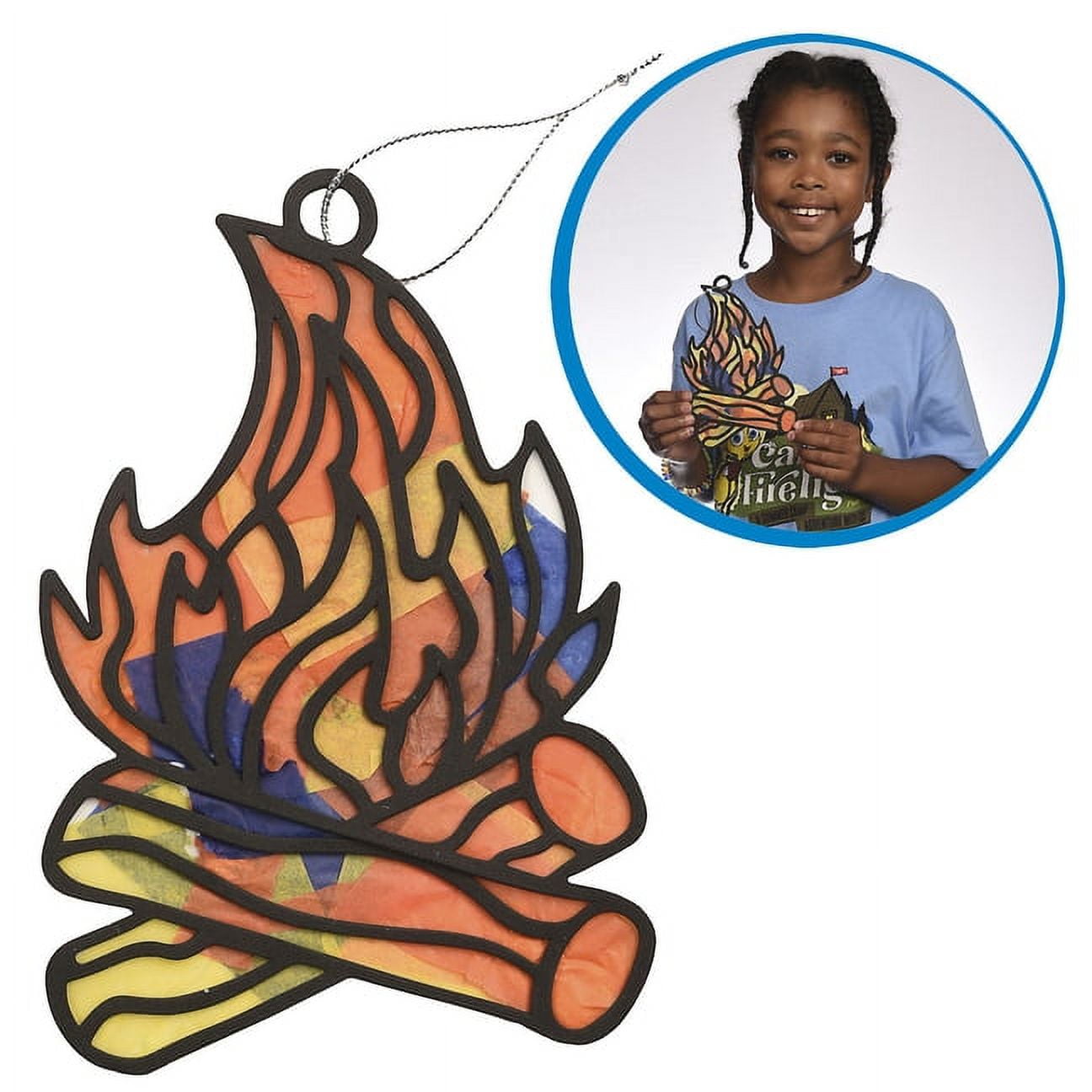 Vacation Bible School (Vbs) 2024 Camp Firelight Stained Glass Campfire ...