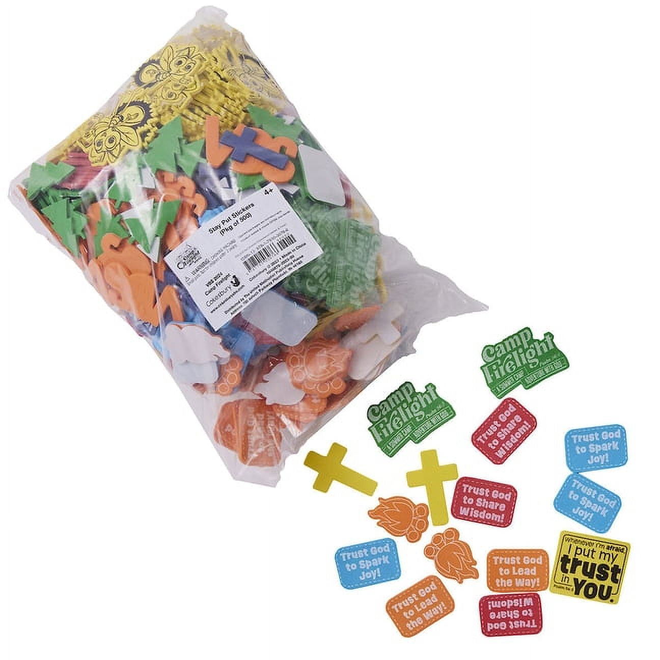 Vacation Bible School (Vbs) 2024 Camp Firelight Stay-Put Stickers (Pkg ...