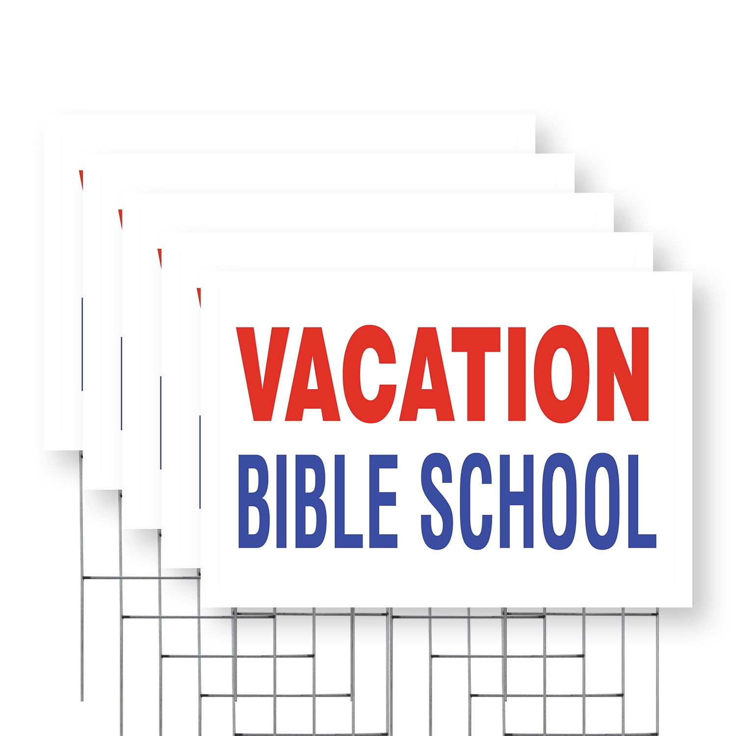Vacation Bible School Yard Sign 5 Pack of 24 Inch x 36 Inch Double ...