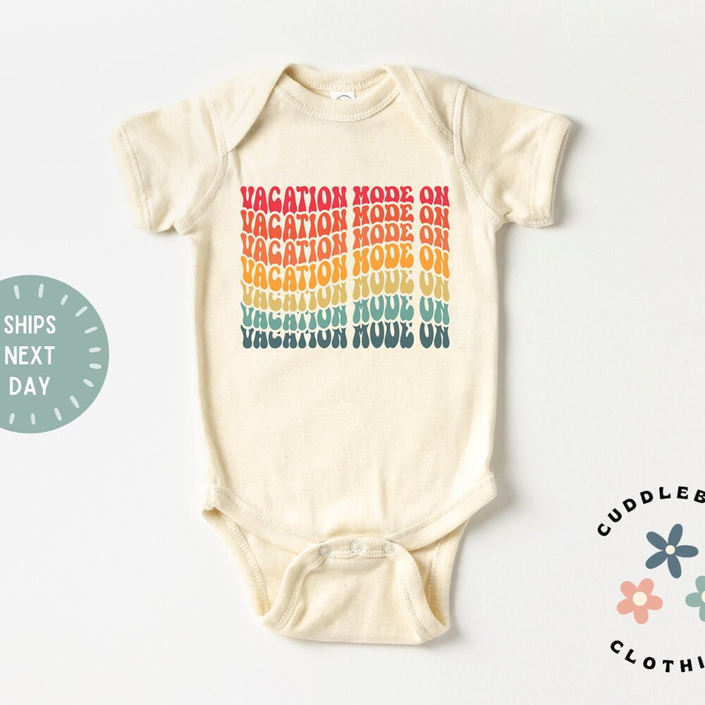 Vacation Mode On Baby Onesies Bodysuit - Summer Vacation Bodysuit ...