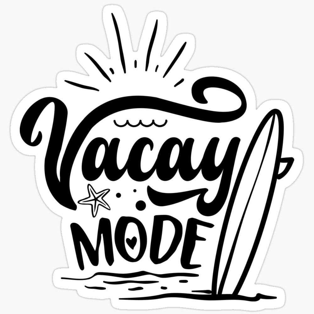 Vacay Mode Sticker Phone Decal Water Bottle Stickers Car Decals, Laptop ...
