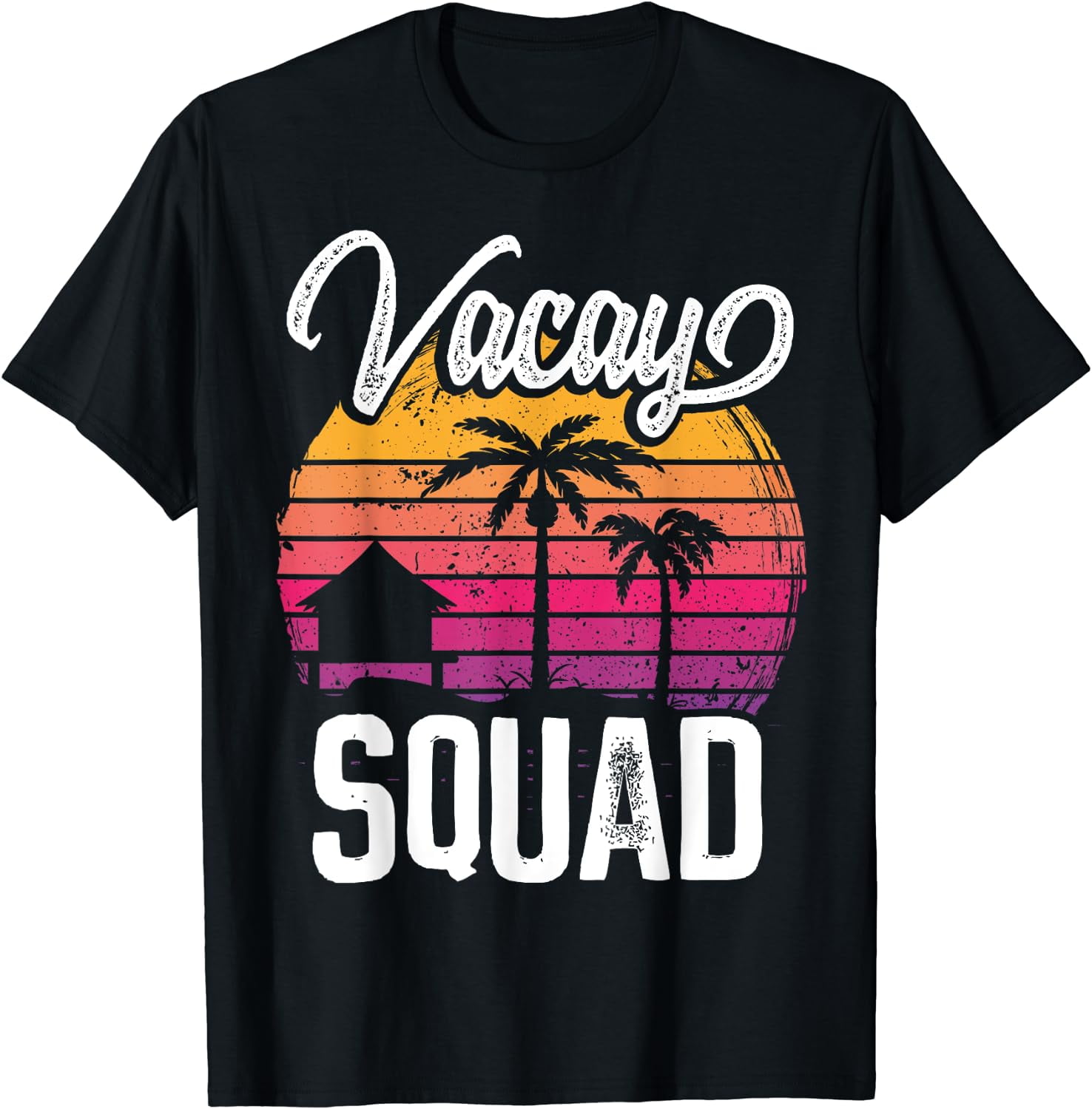 Vacay Squad Summer Vacation Family Friends Trip Palm Trees T-Shirt ...